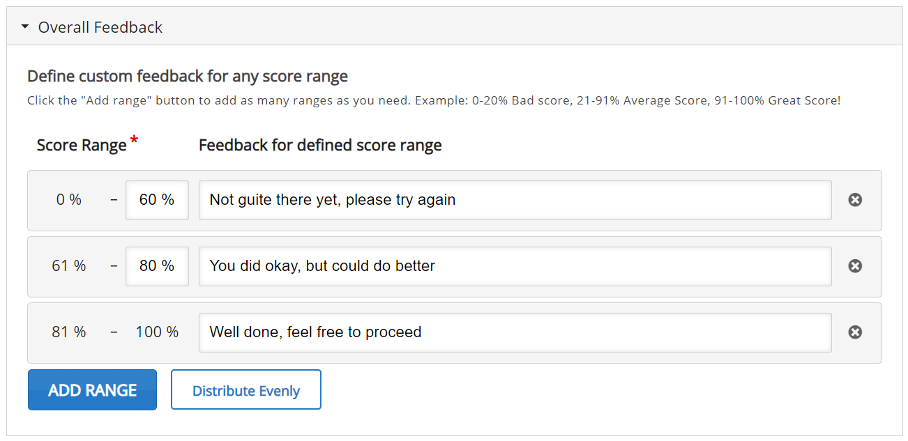 Feedback phrase output to results | H5P